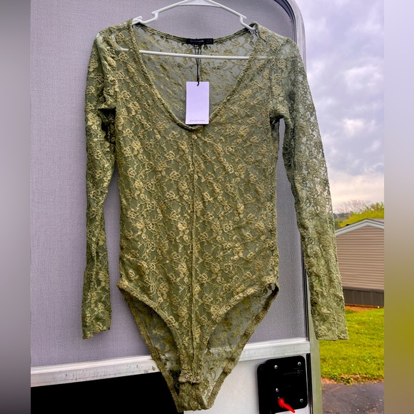 Tops | Sheer Lacy Body Suit | Poshmark